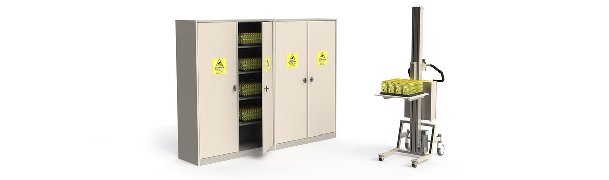 ESD Sicherheit für Materialhandhabungsgeräte aus Edelstahl – 2-lift